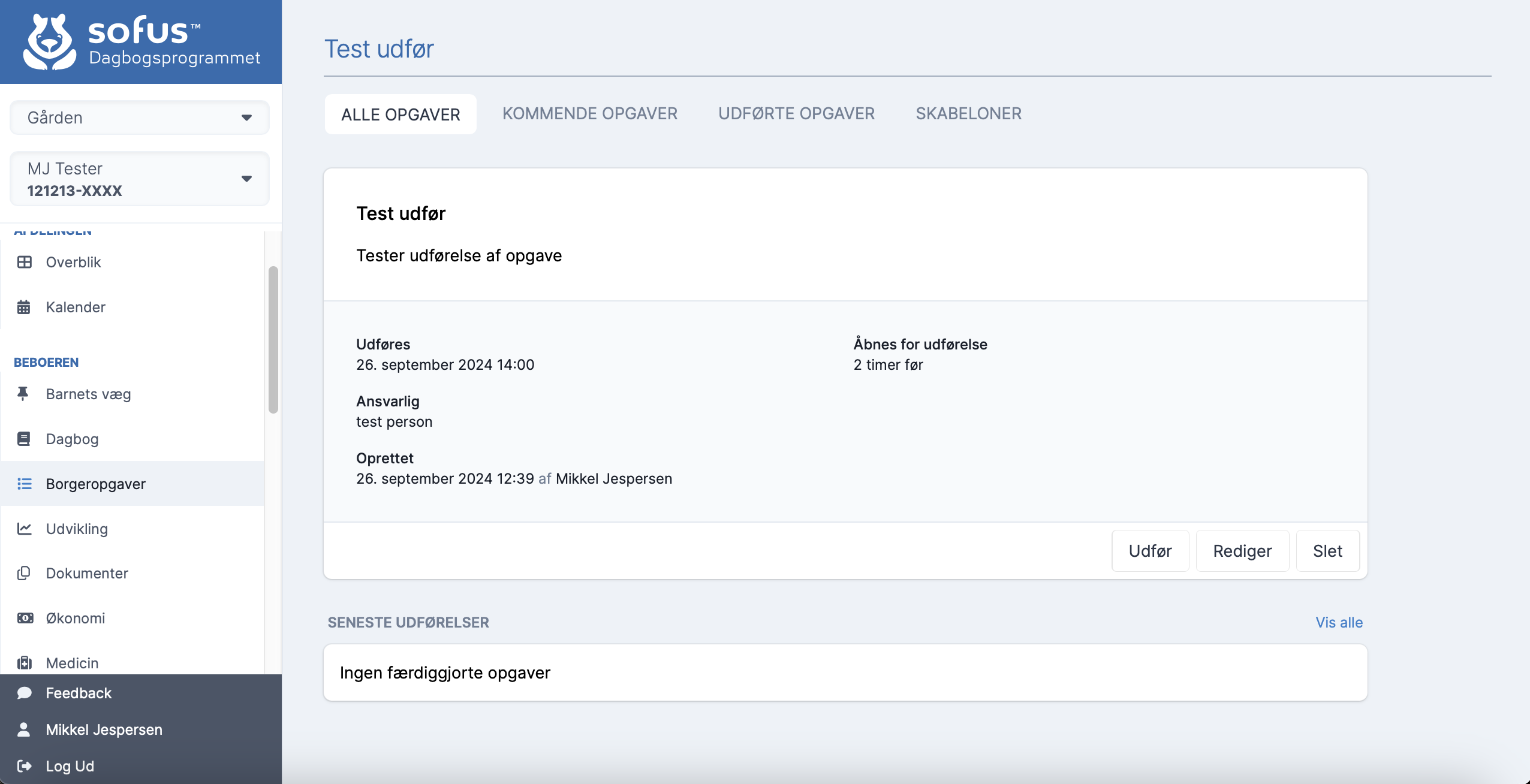 Borgeropgaver · Dagbogsprogrammet · Sofus