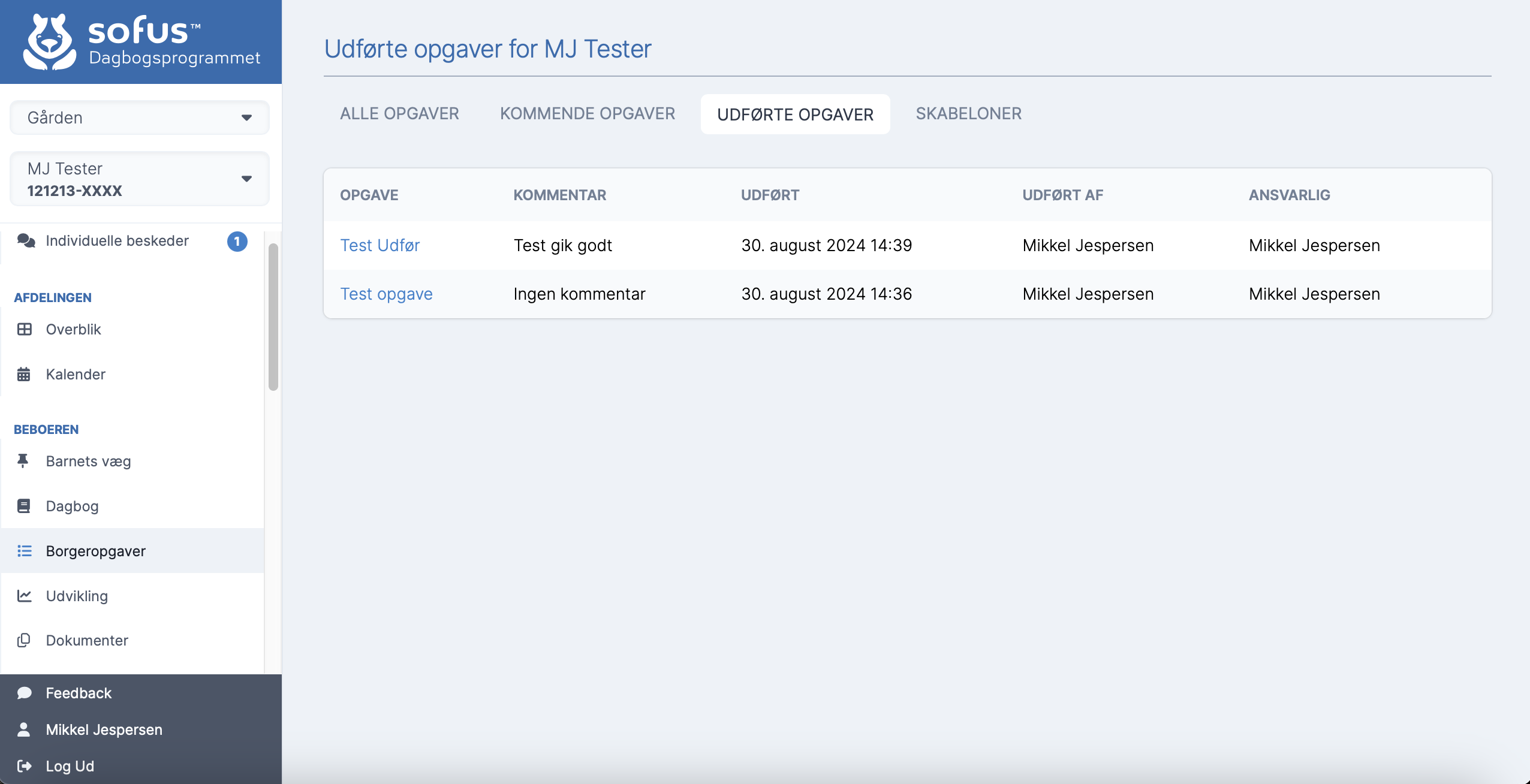 Borgeropgaver · Dagbogsprogrammet · Sofus